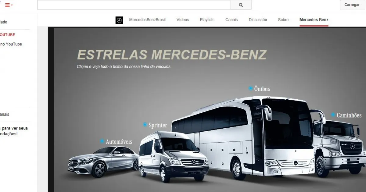 Mercedes-Benz do Brasil aprimora seu canal de vídeos no Youtube ...